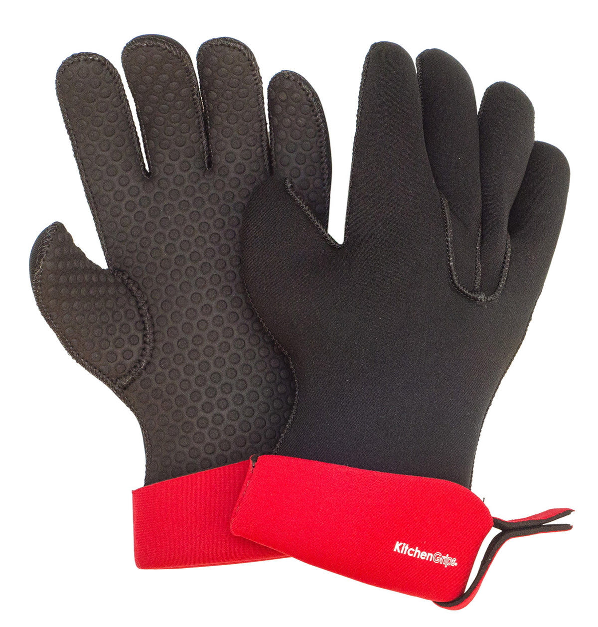Kitchen Grips 2 Piece Chefs Gloves Set, Cherry - eKitchenWorld.com